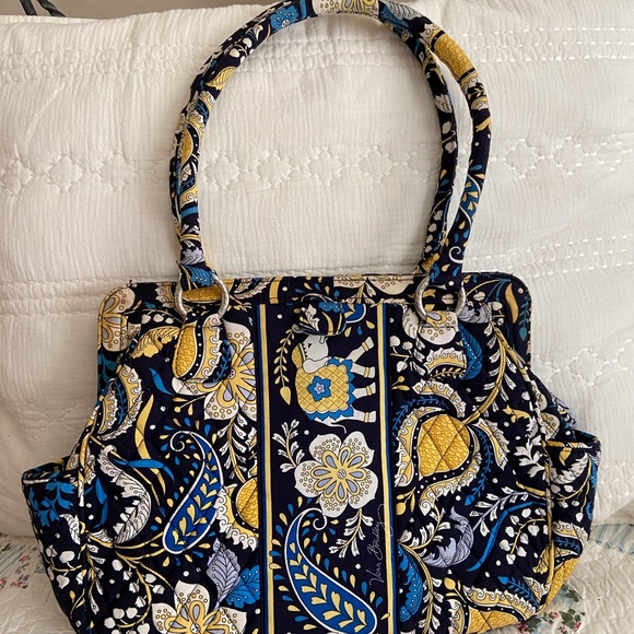 Vera Bradley | Bags | Guc Vera Bradley Ellie Blue Frame Bag | Poshmark